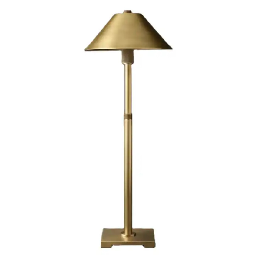 E26 / Candelabra Hardwired Rechargeable Brass Table Lamp Brass LED Desk ...